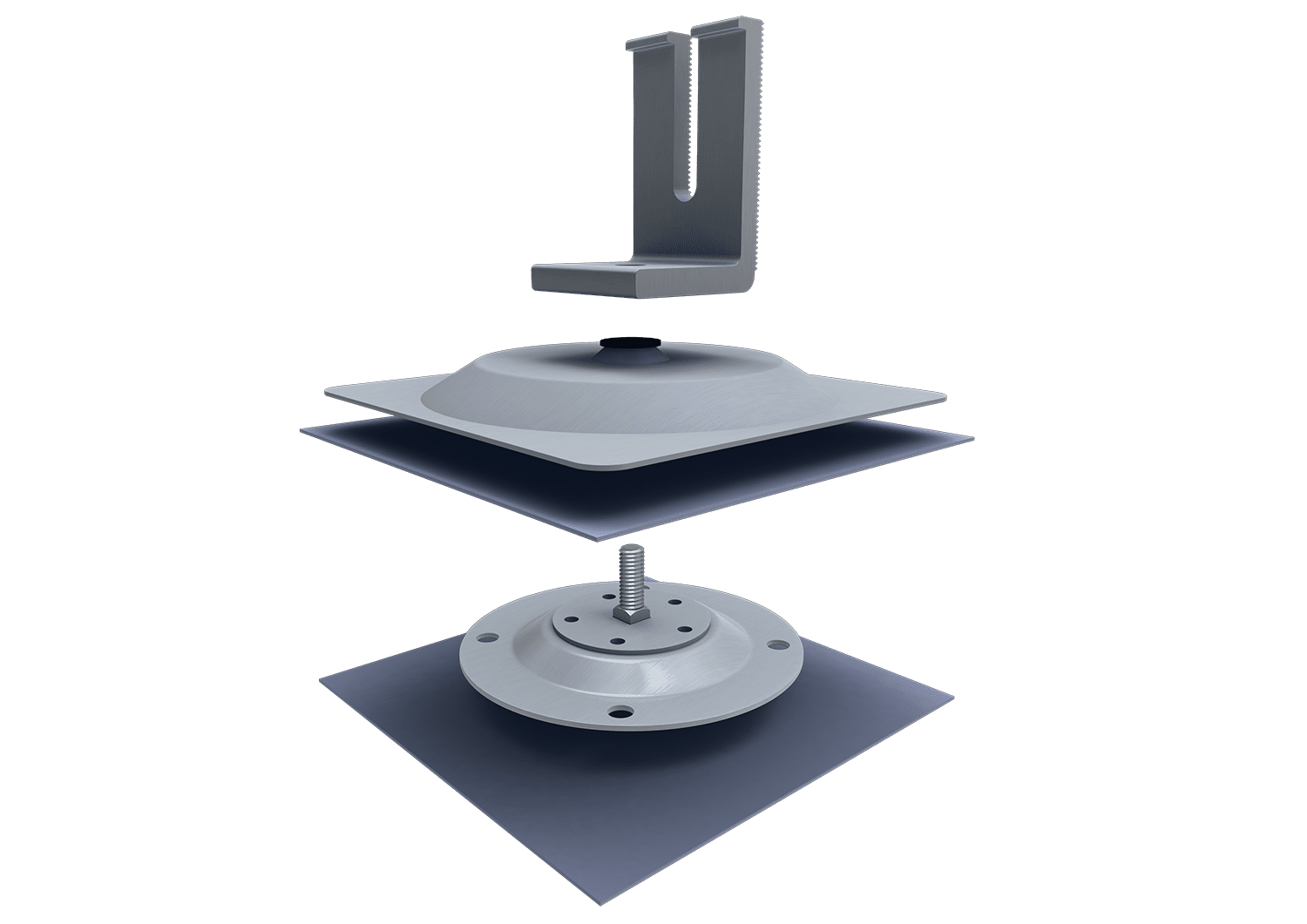 SimpleGrip-SQ - Flashed Solar Compression Plate & Mount | EcoFasten